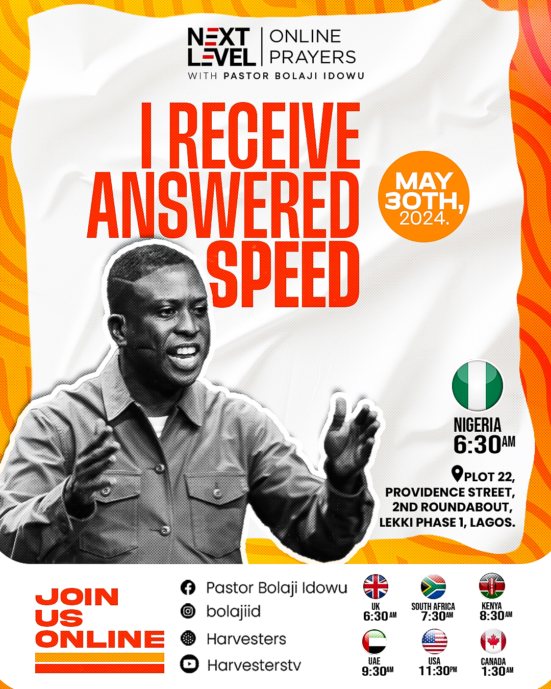 Harvesters | Next Level Prayers || My Change Has Come || Pst Bolaji ...